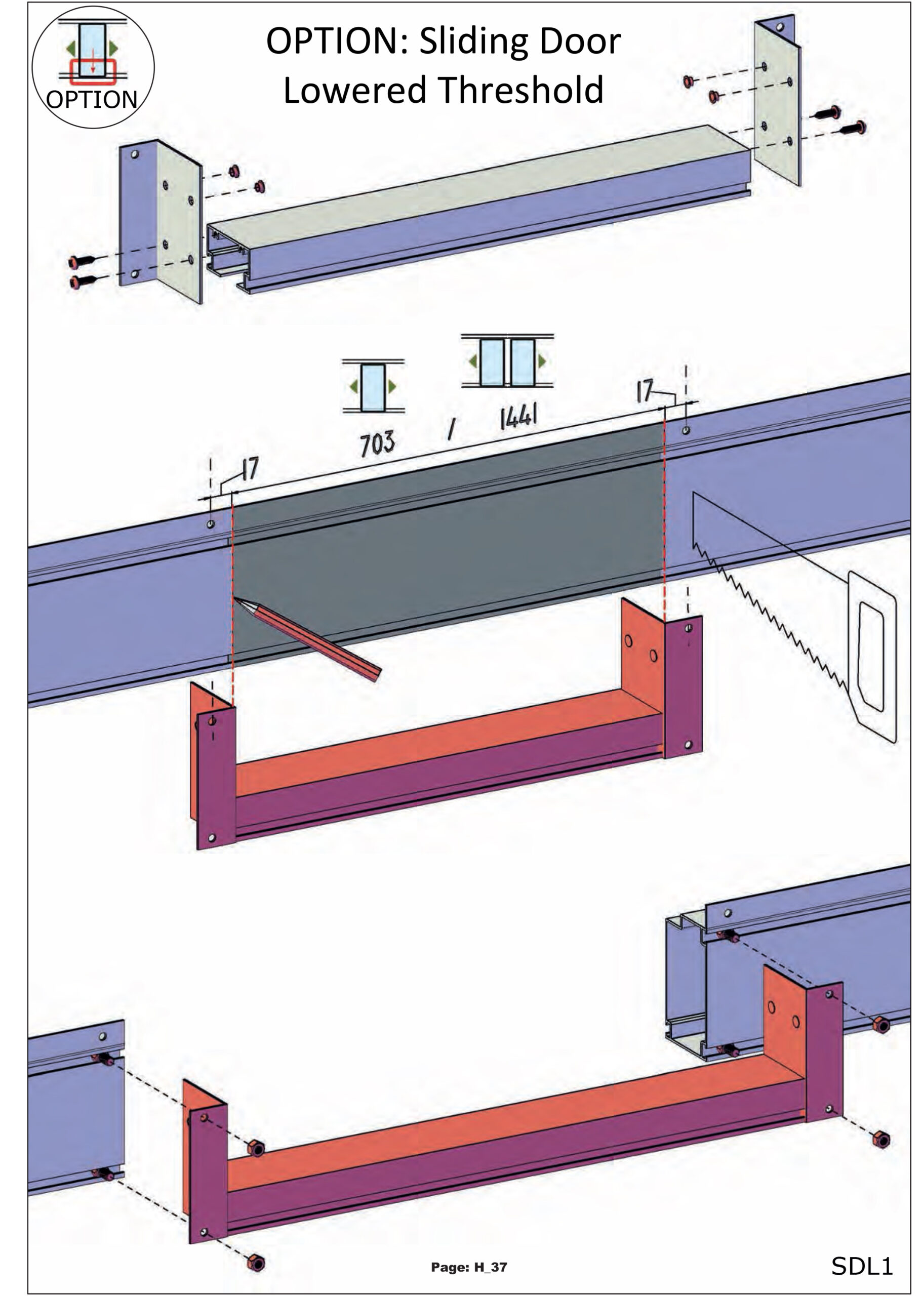 Double Door Lower Threshold - Home Stead By WGC